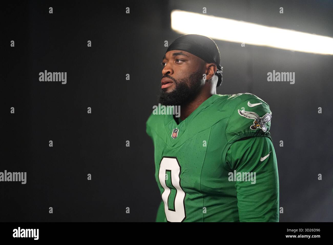 Philadelphia Eagles' Joshua Uche walks off the field before an NFL ...