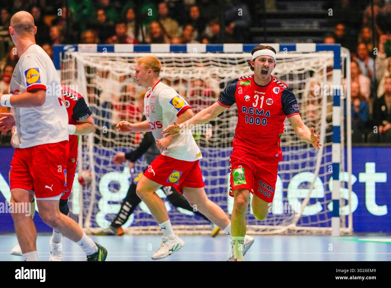 Trondheim 20251030. The Norwegian men's national handball team meets ...