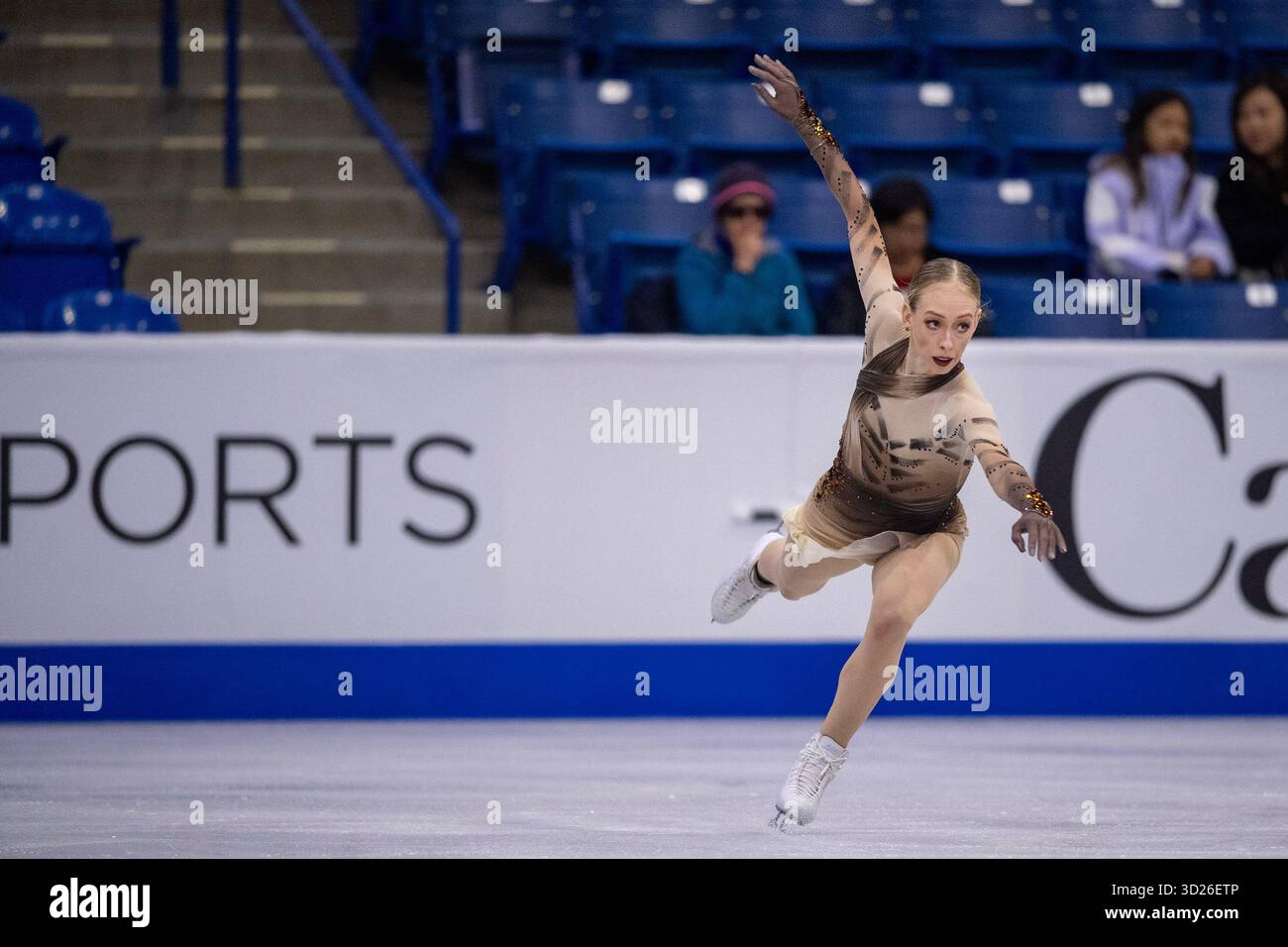 United States ice dancer Bradie Tennell skates during practice for the ...