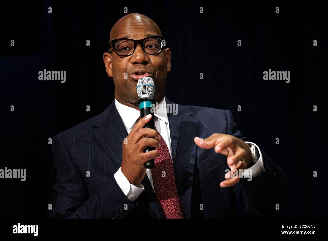 Rev. DeWayne Davis, a Minneapolis mayoral candidate, speaks during the ...