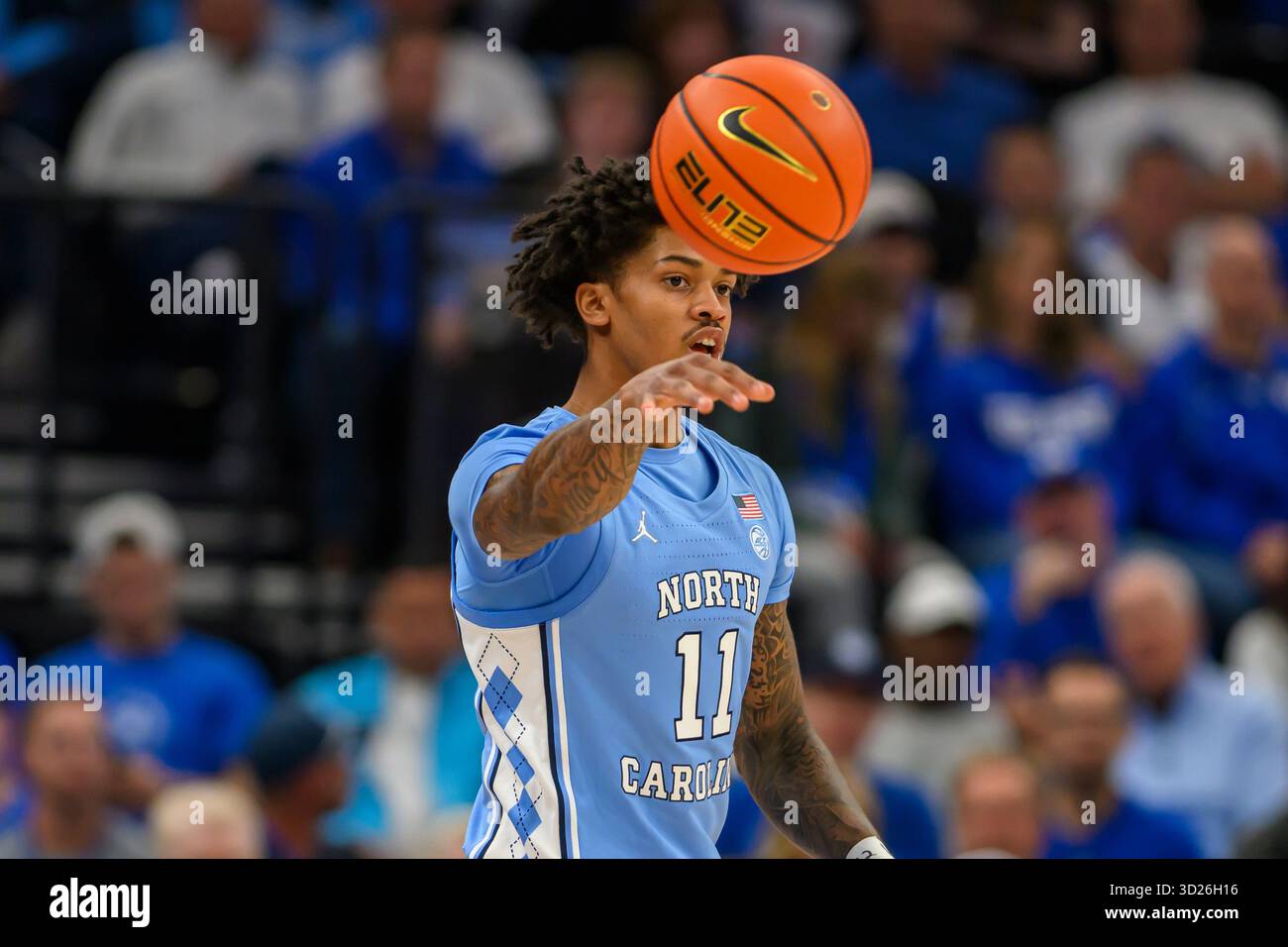 North Carolina forward Jonathan Powell (11) passes the ball during the ...