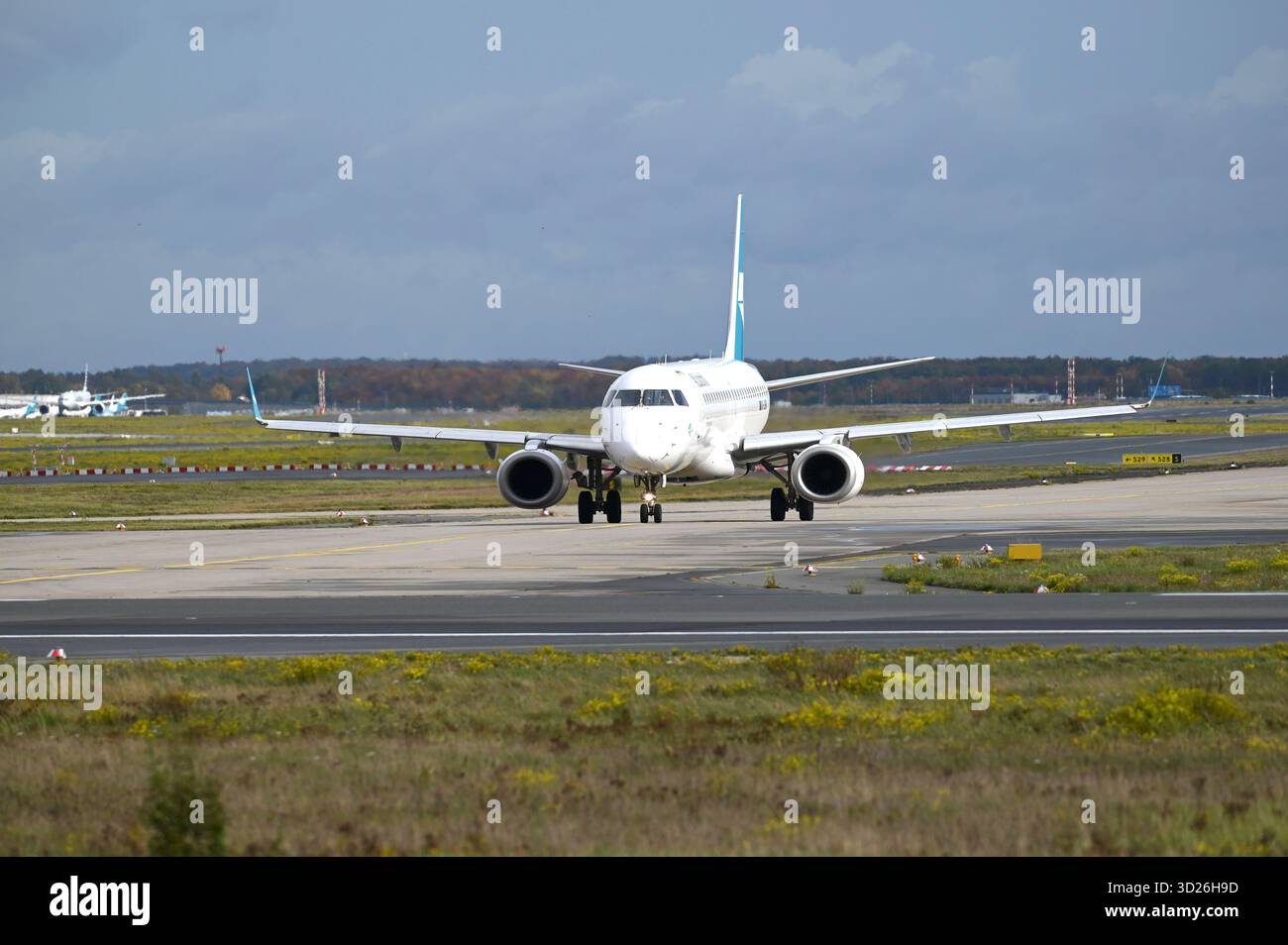 Frankfurt. 23rd Oct, 2025. An Air Dolovhini Embaer ERJ-190 takes off ...
