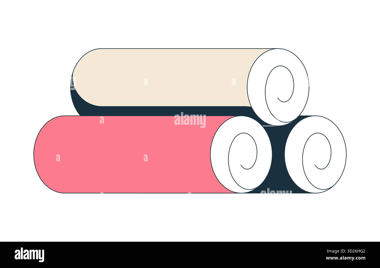 Colorful rolled towels stack Stock Vector Images - Alamy