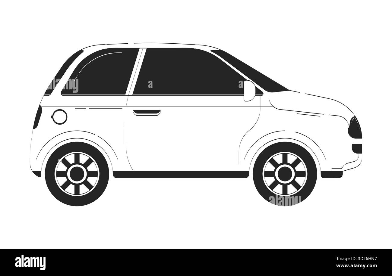 Hatchback car side view doodle linear object Stock Vector Image & Art ...