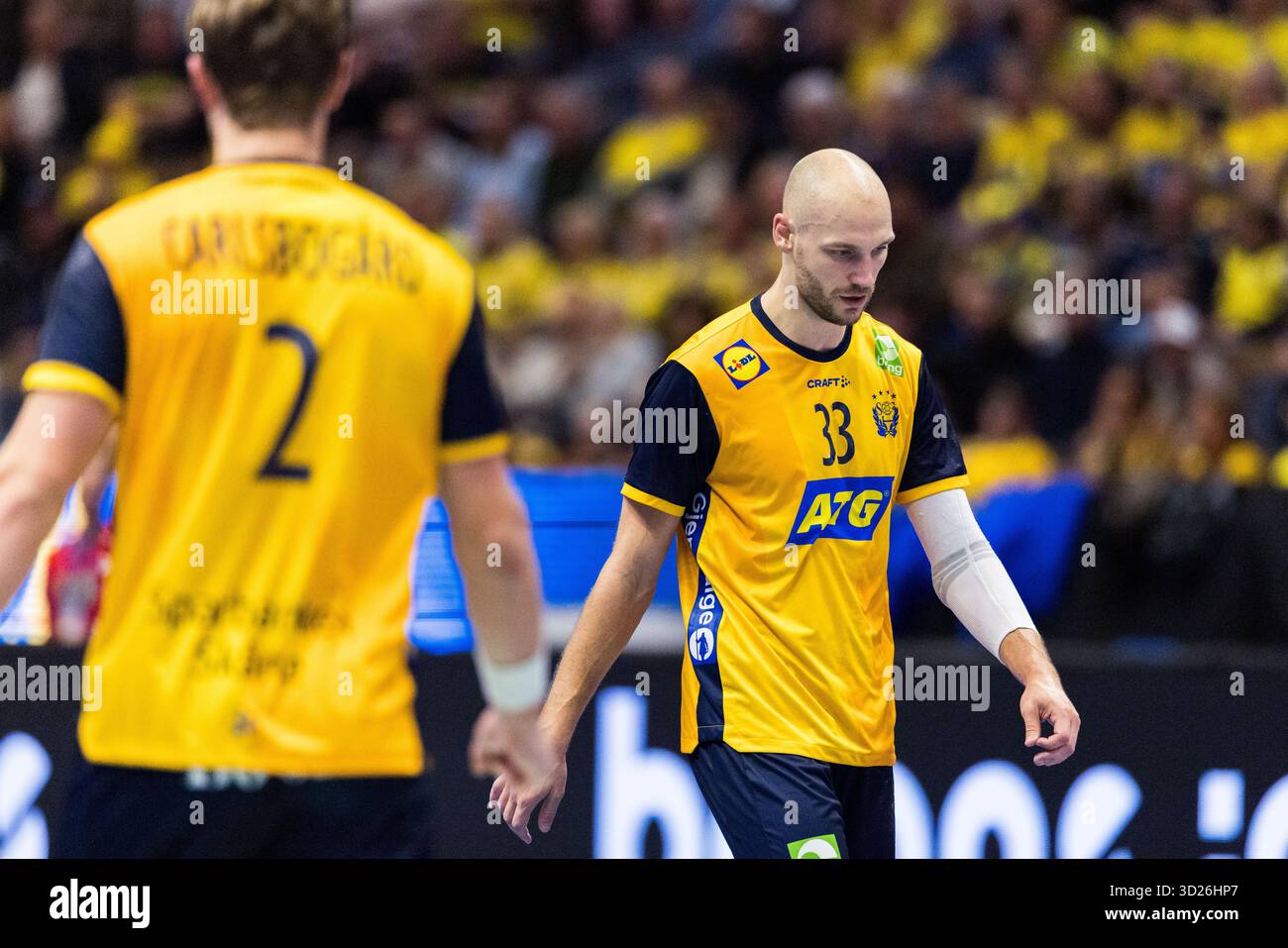 251030 Lukas Sandell of Sweden looks dejected during the international ...