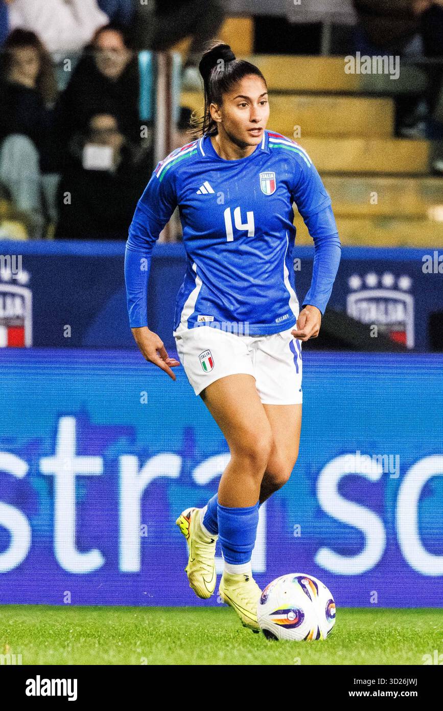 Chiara Beccari of Italy is seen in action during the friendly match ...