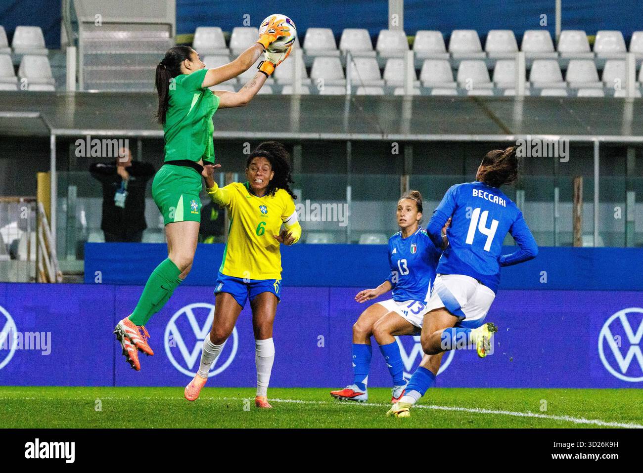 Lorena Da Silva Leita of Brazil is seen in action during the friendly ...