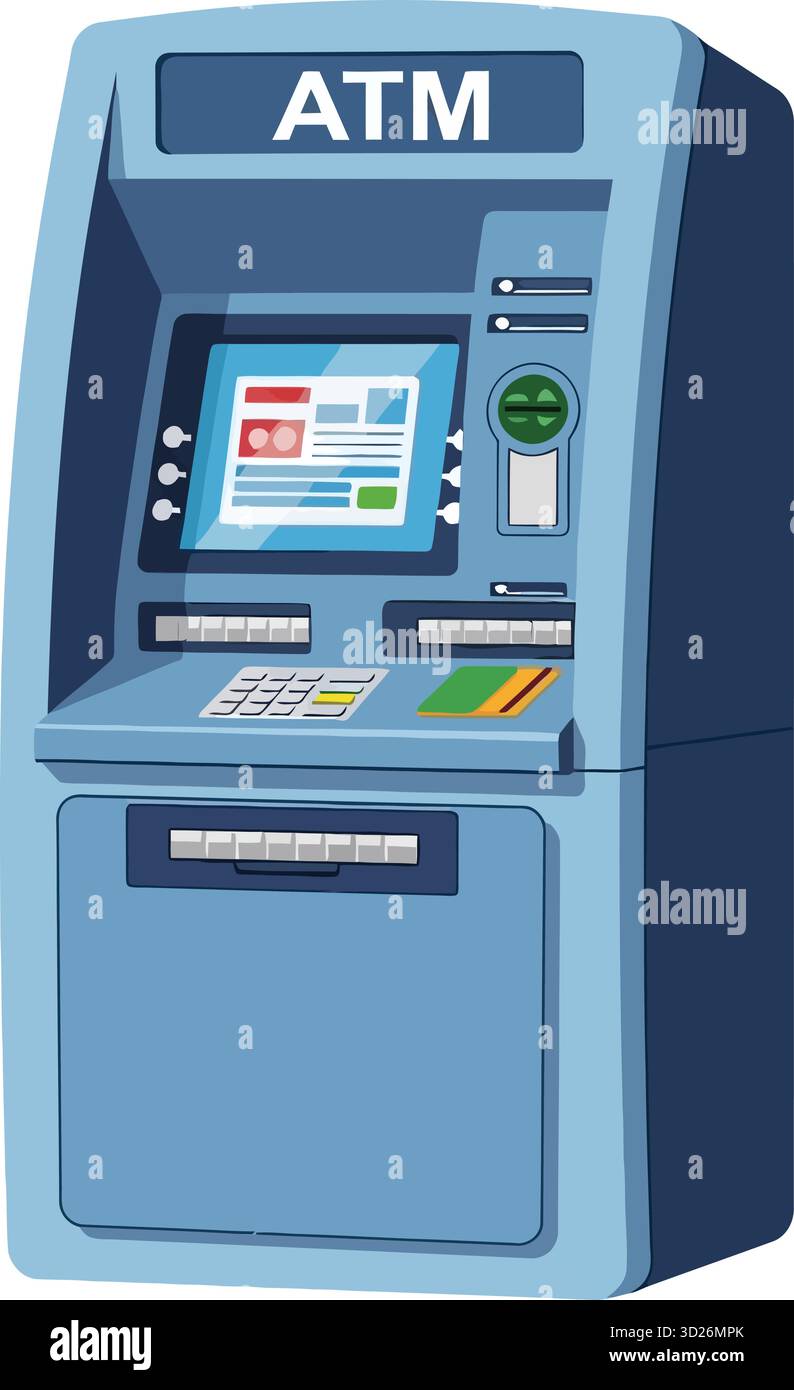 Self service terminal blue Stock Vector Images - Alamy