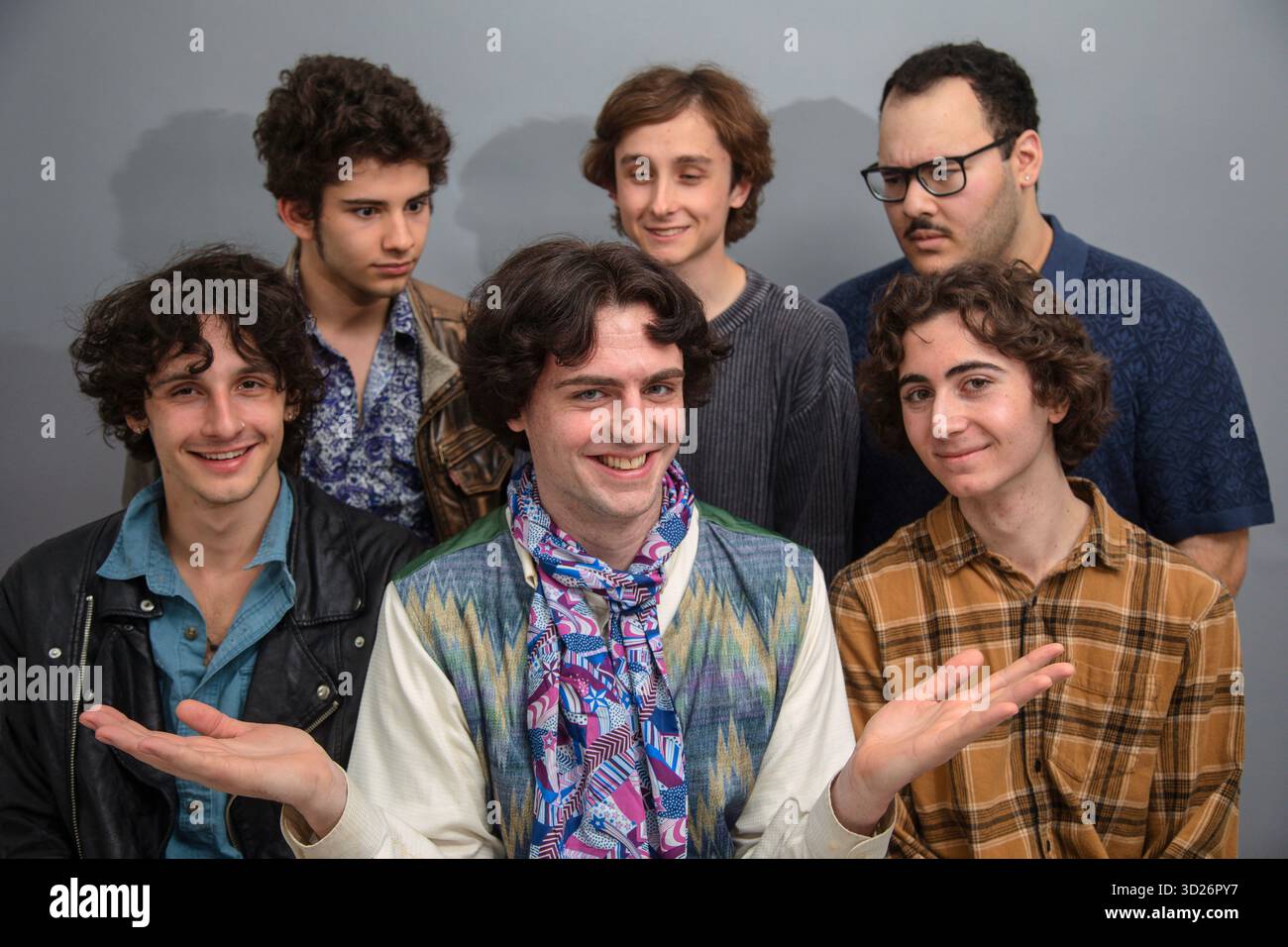 Timothee Chalamet look-alikes Zander Dueve, front row from left ...
