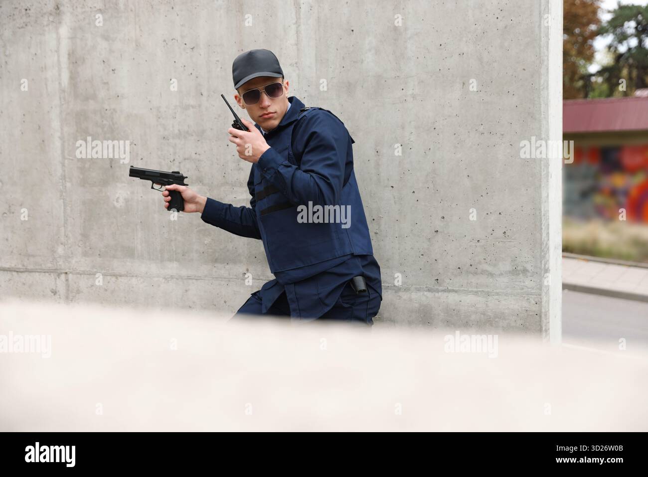 Police officer radio gun hi-res stock photography and images - Alamy