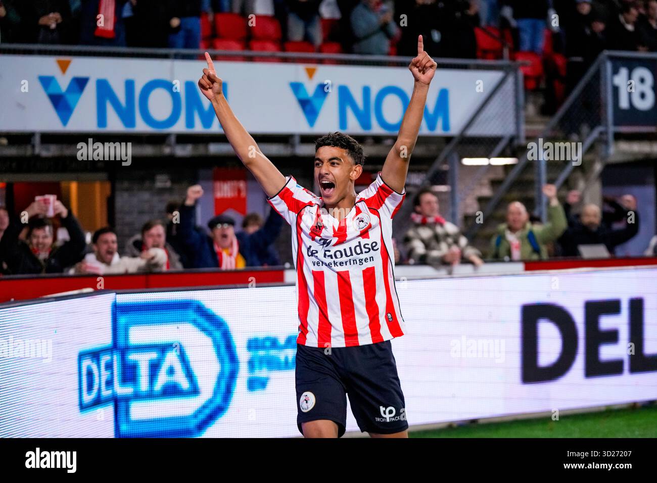 Rotterdam - Ayoub Oufkir of Sparta Rotterdam celebrating the 4-2 during ...