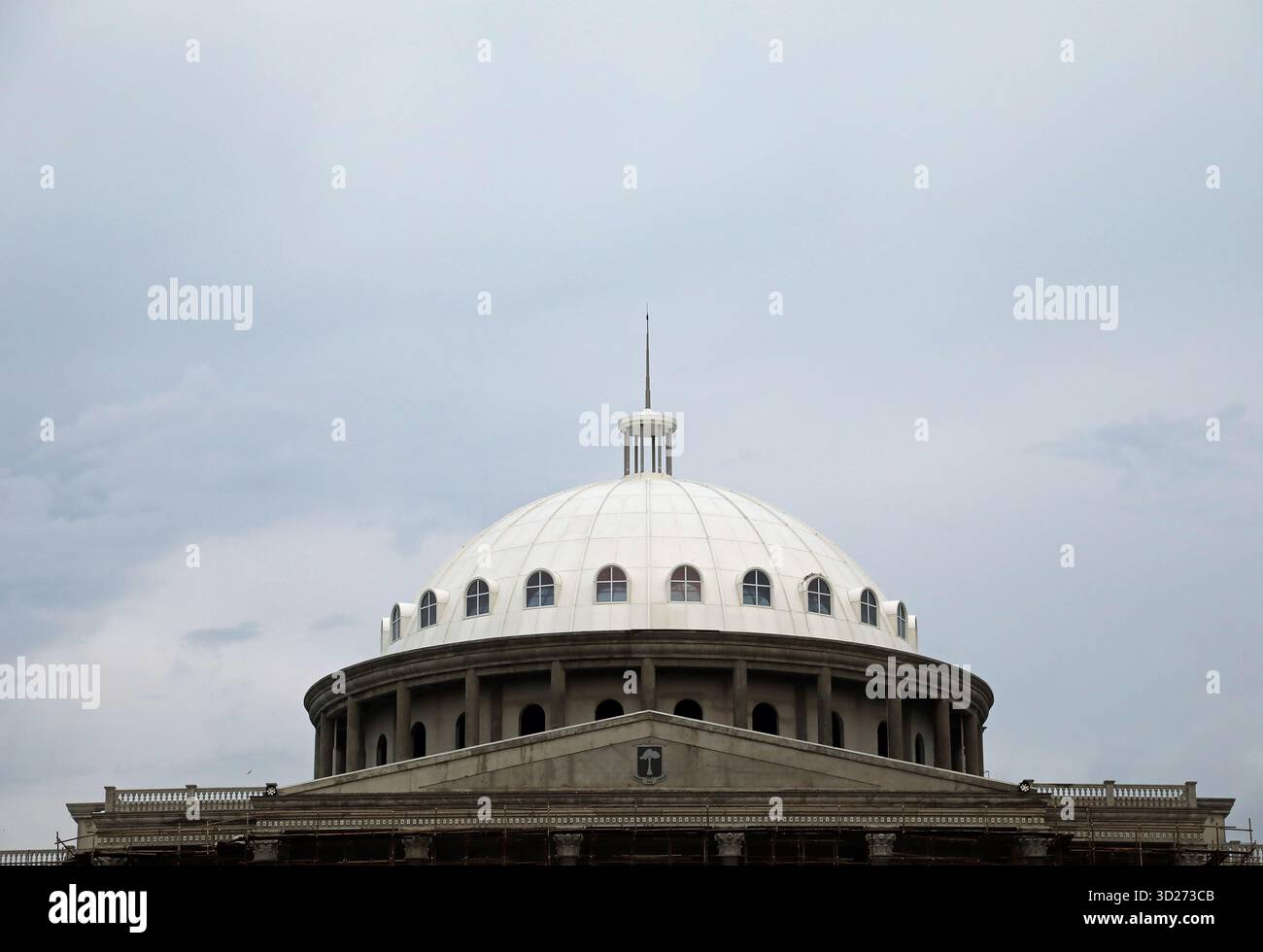 Dome of a new building under construction at Djibloho in Equatorial ...