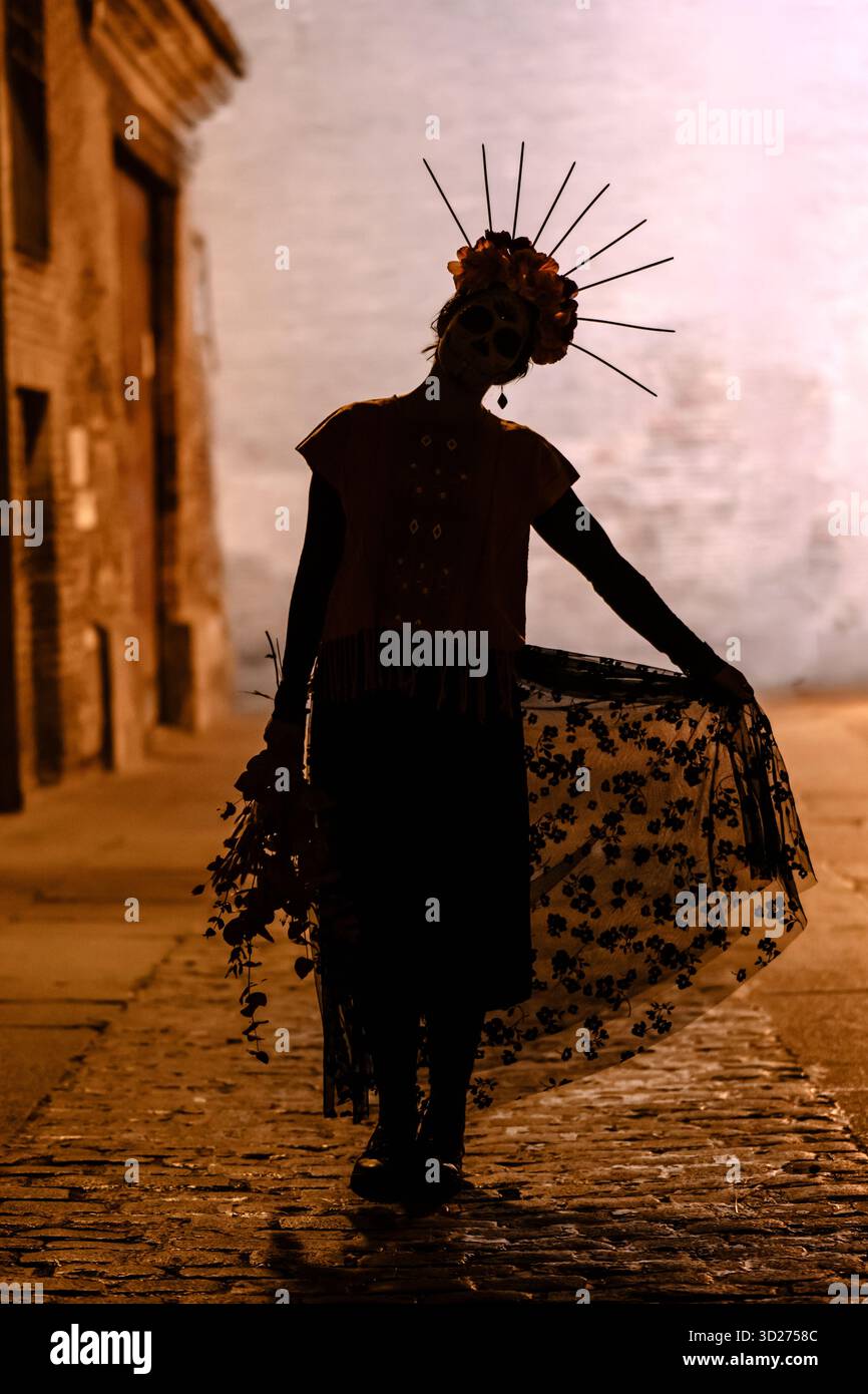 Dia de los muertos skull silhouette hi-res stock photography and images ...