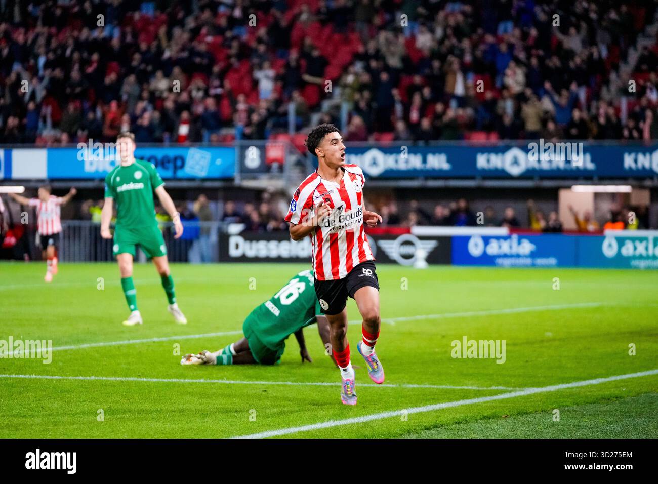 Rotterdam - Ayoub Oufkir of Sparta Rotterdam celebrating the 5-2 during ...