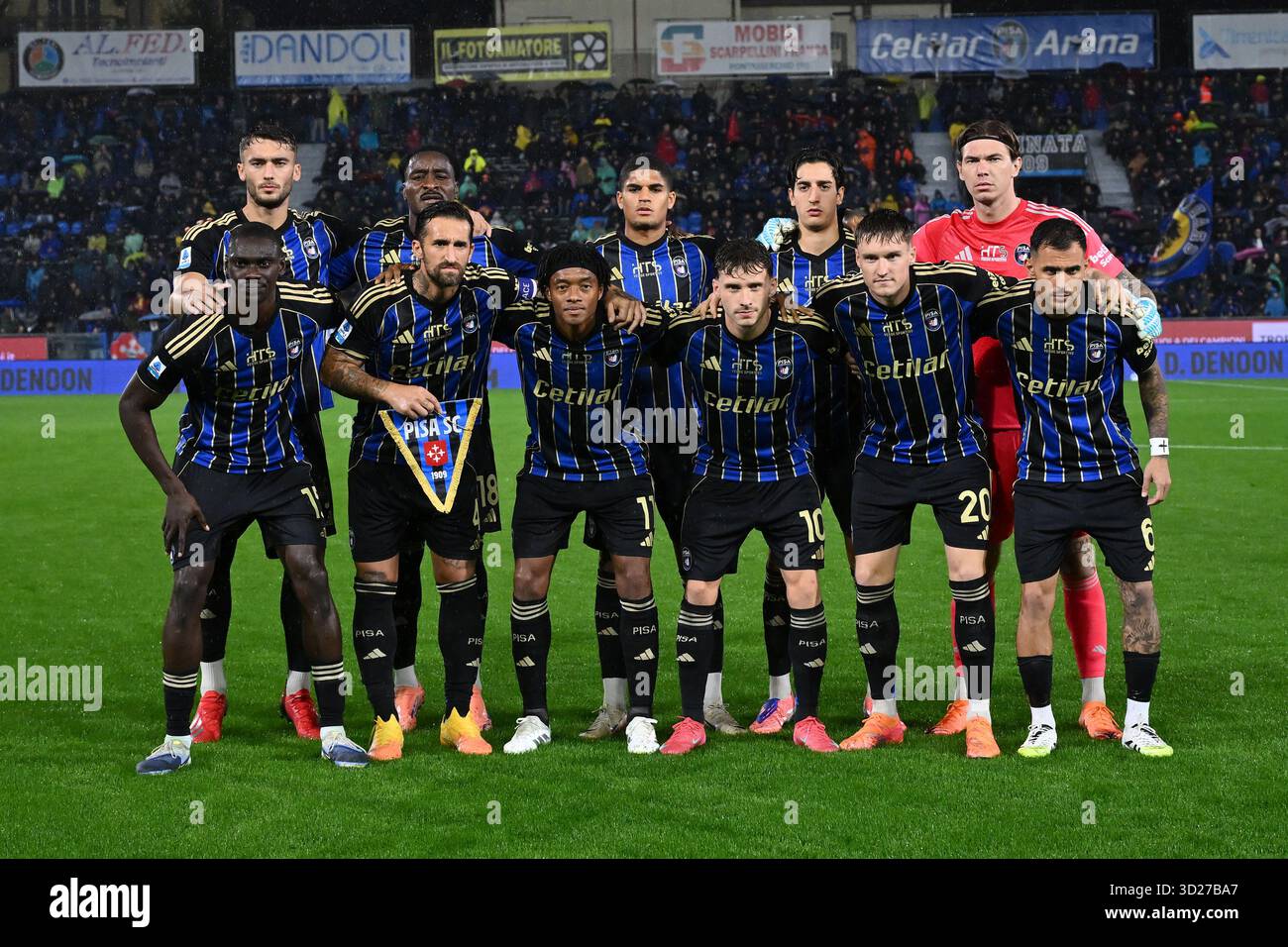 Pisa S.C. 1909 players pose for a team photo during the 9th day of the ...