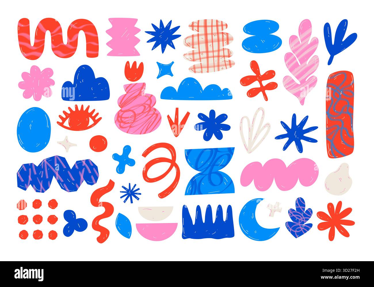 Abstract retro shapes figures Cut Out Stock Images & Pictures - Alamy