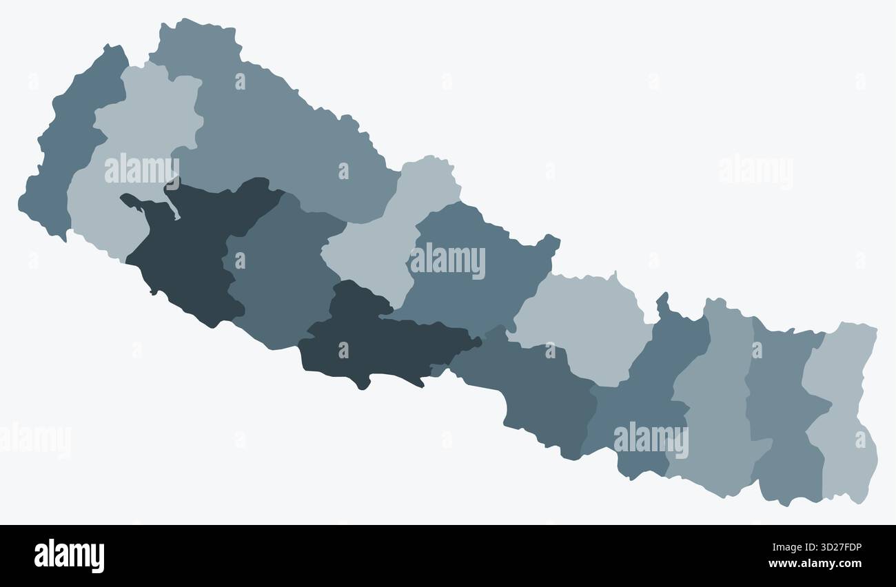 Nepal map grey Stock Vector Images - Alamy
