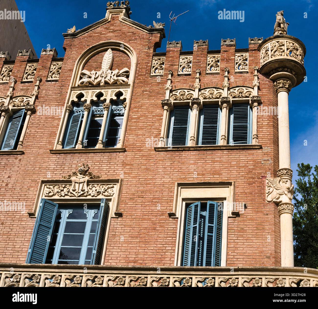 The trace of appears on a stone balcony coup hi-res stock photography ...