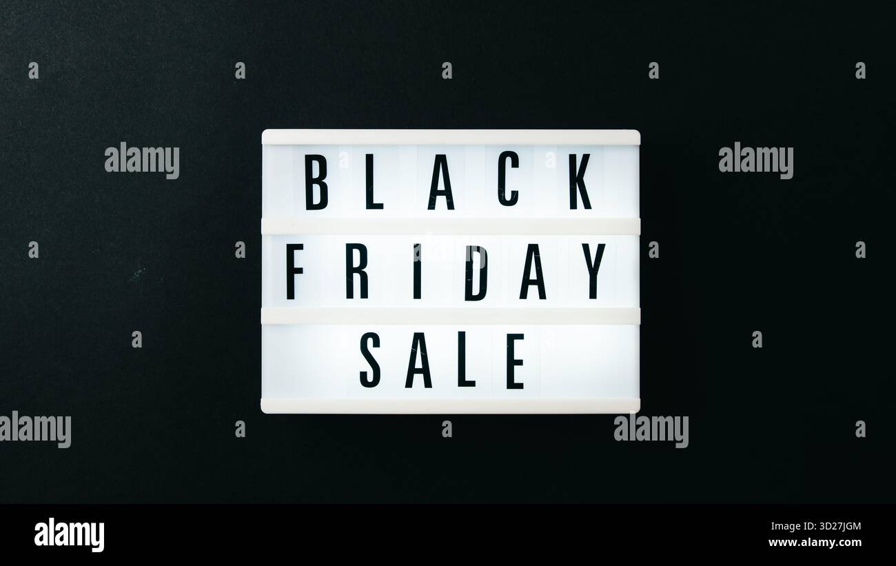 Black friday sale lightbox hi-res stock photography and images - Alamy