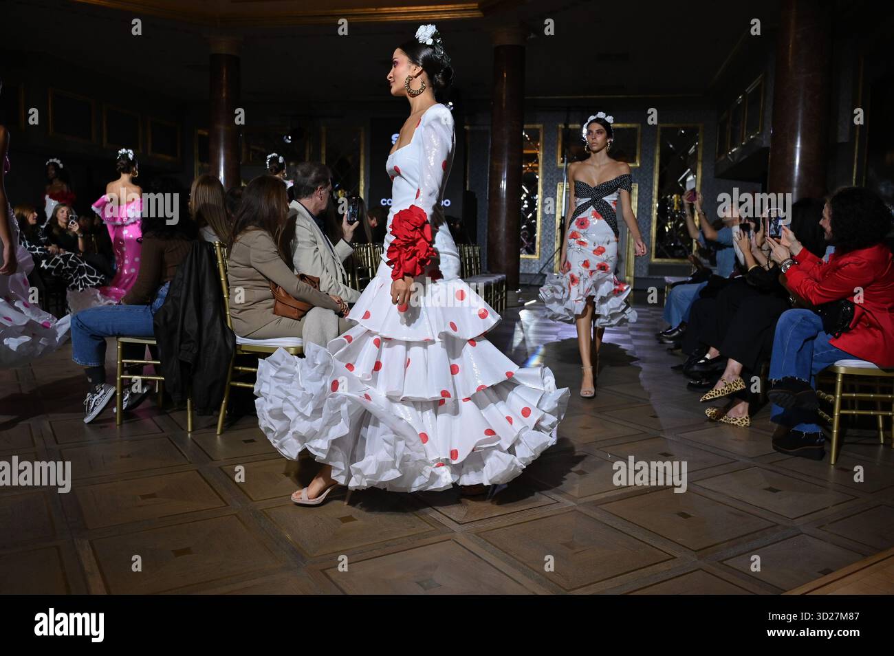 A model walks in a Conso Delgado design at the International Flamenco ...