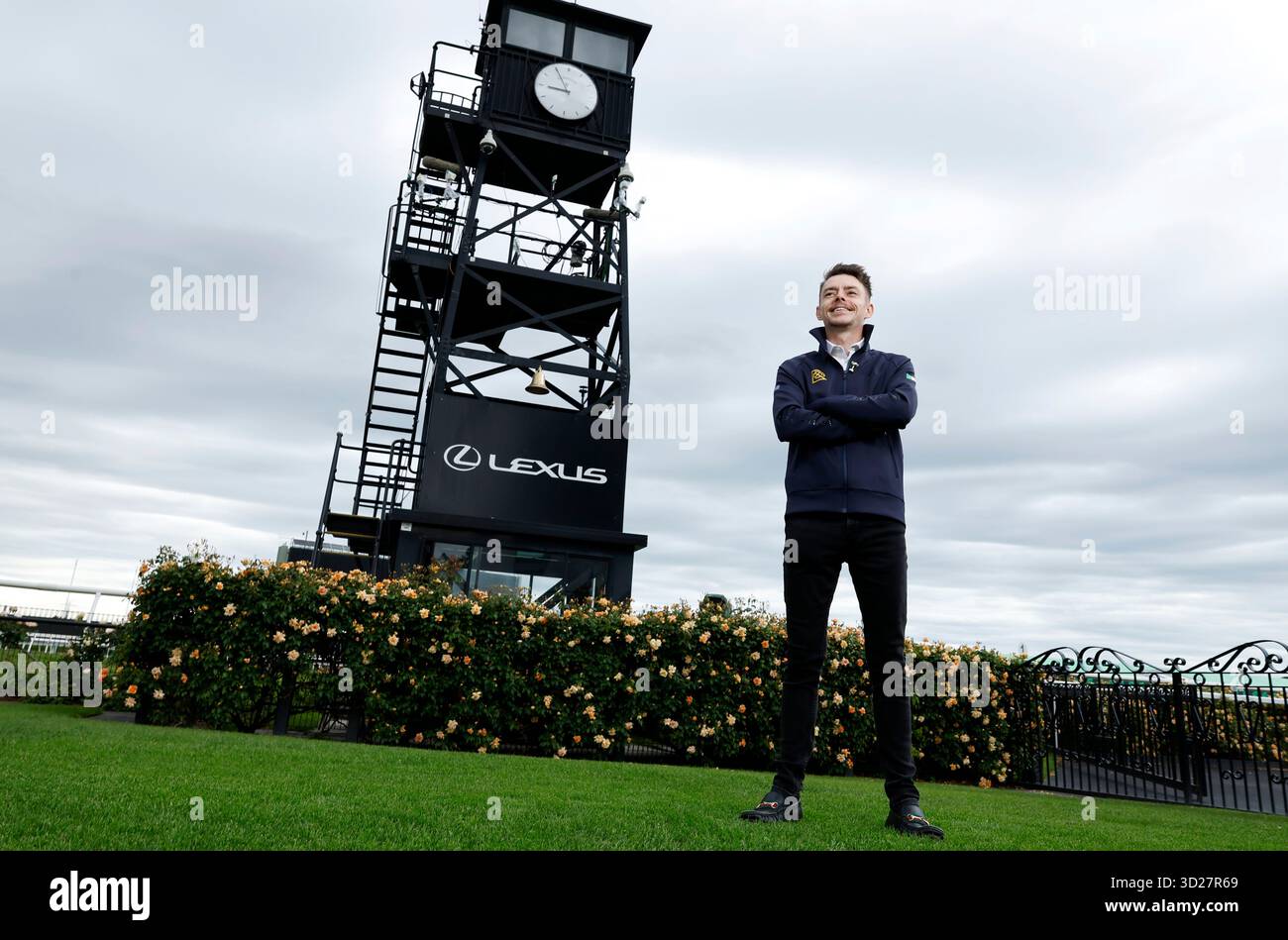 Winning jockey of the 2024 Melbourne Cup Robbie Dolan poses for a photo ...