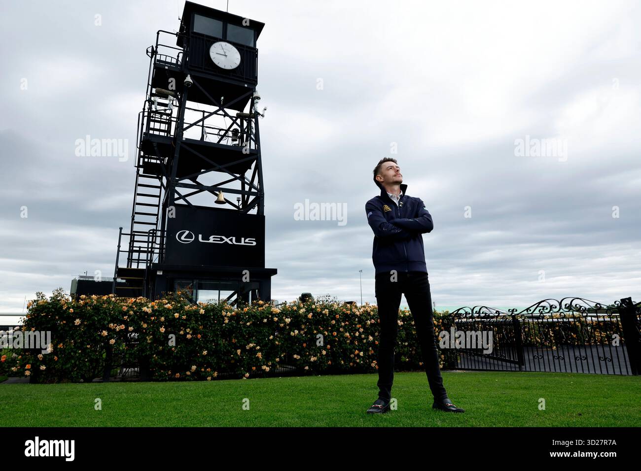 Winning jockey of the 2024 Melbourne Cup Robbie Dolan poses for a photo ...