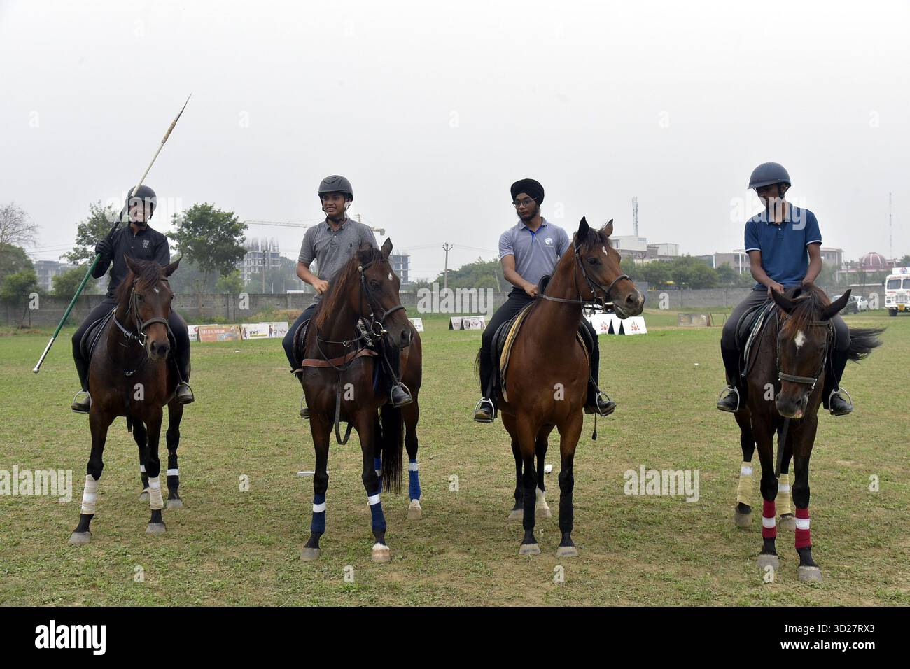 GHAZIABAD, INDIA - OCTOBER 30: Players taking part in the Ring and Peg ...