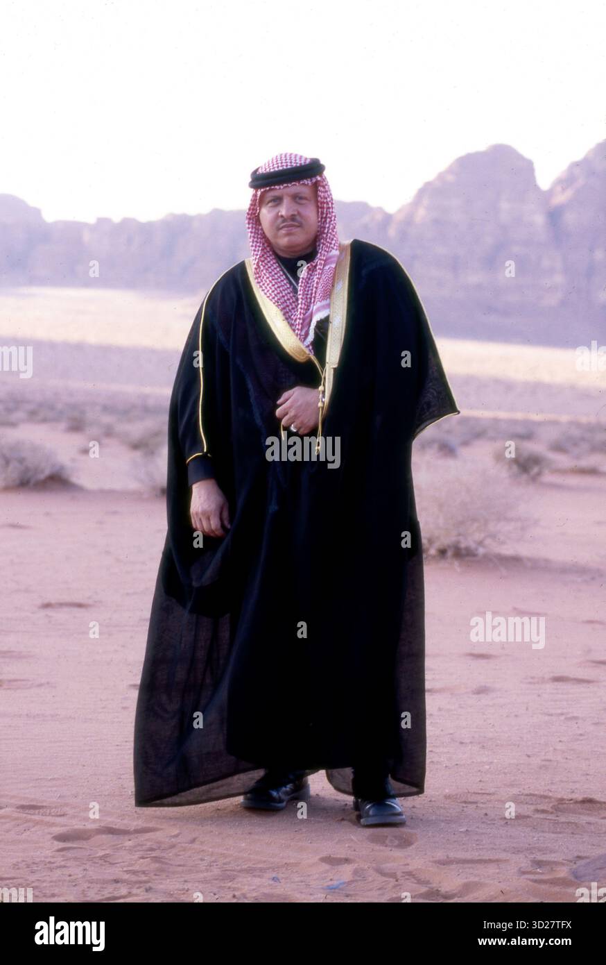 King Abdullah ll of Jordan posing for a photo in Wadi Rum, Jordan Stock ...