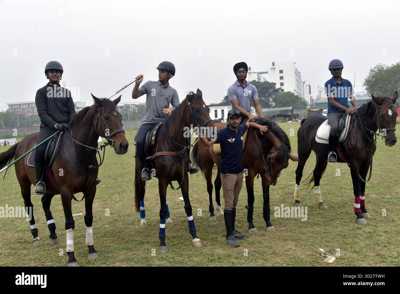 GHAZIABAD, INDIA - OCTOBER 30: Players taking part in the Ring and Peg ...