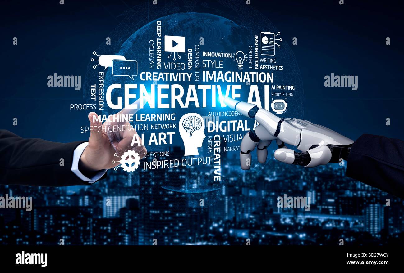 A captivating representation of the collaboration between human ...
