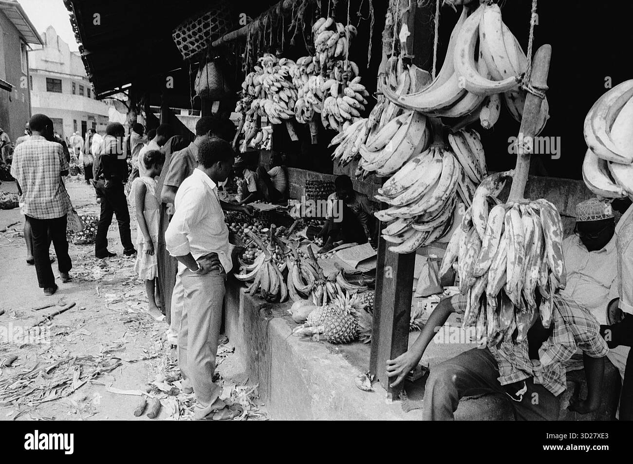 Bustling town center Black and White Stock Photos & Images - Alamy