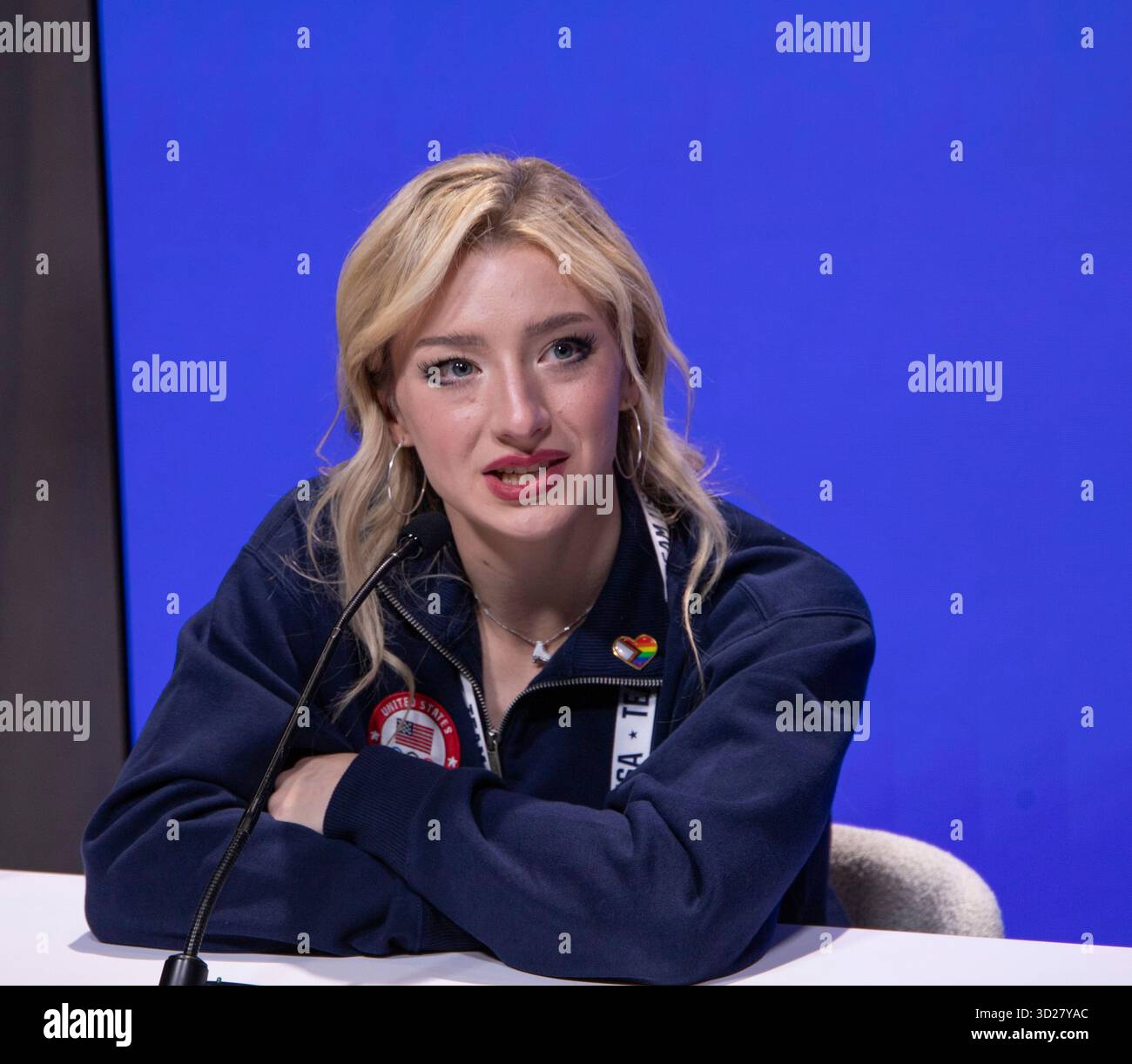 New York, NY. Team USA Olympians during their press conferences at the summit at Javits Center ...