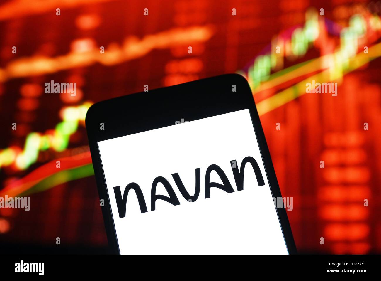 In this photo illustration, a Navan logo is seen on a smartphone screen Stock Photo - Alamy