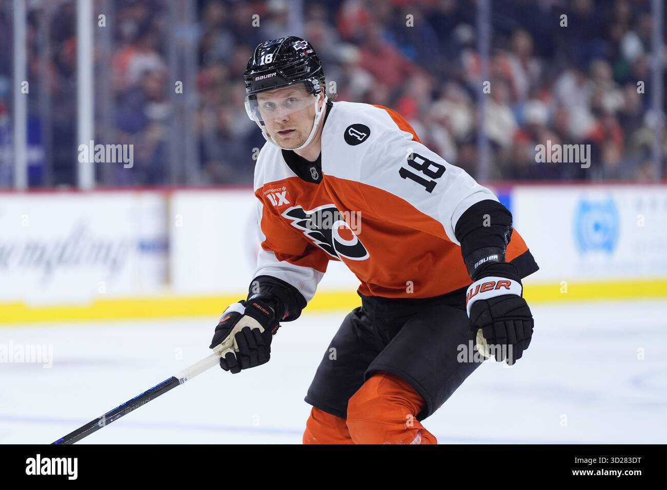 Philadelphia Flyers' Rodrigo Abols plays during an NHL hockey game ...