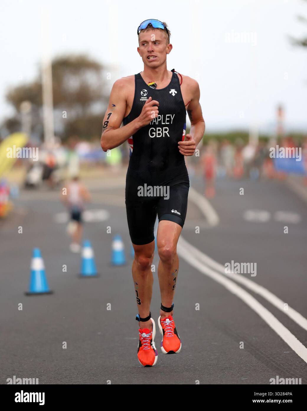 Max Stapley, of Great Britain, at the 2025 World Triathlon Championship ...