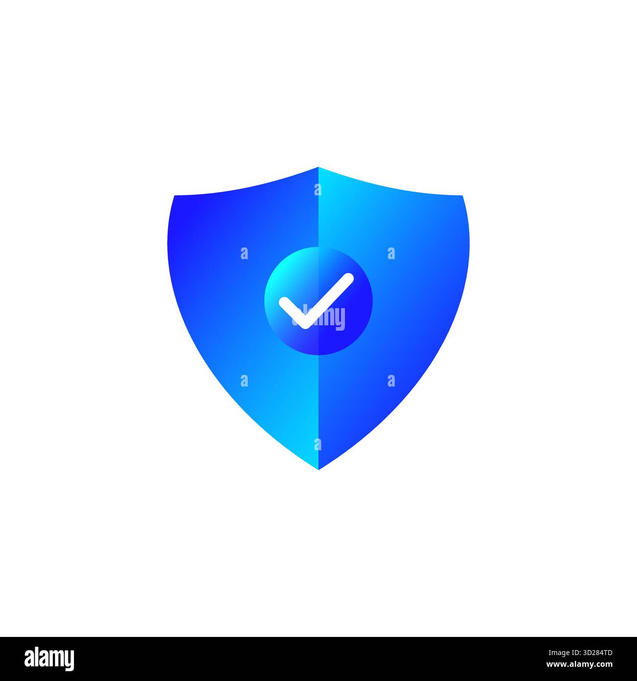 Blue gradient shield white Stock Vector Images - Alamy