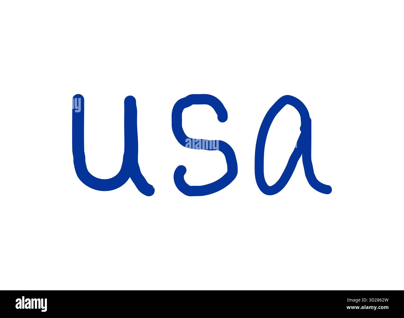 Handwritten letters usa Stock Vector Images - Alamy