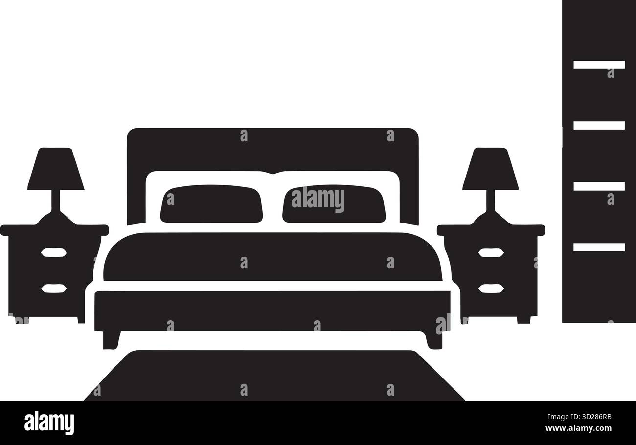 With headboard Black and White Stock Photos & Images - Alamy