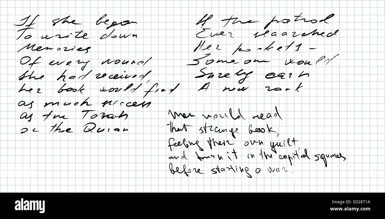 Old fashioned cursive script page messy scribbles hand written ...