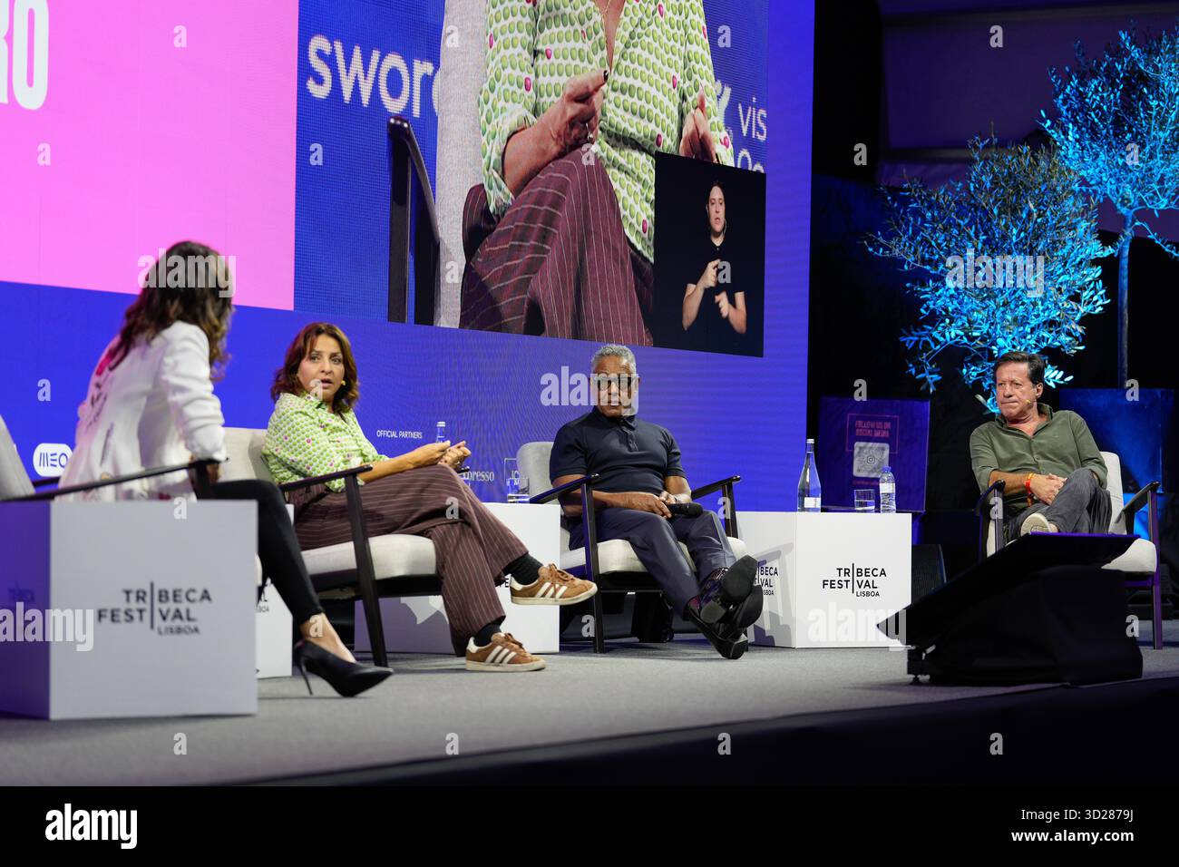 Daniela Ruah (L), Veronica Falcon (C), Giancarlo Esposito (C) and ...