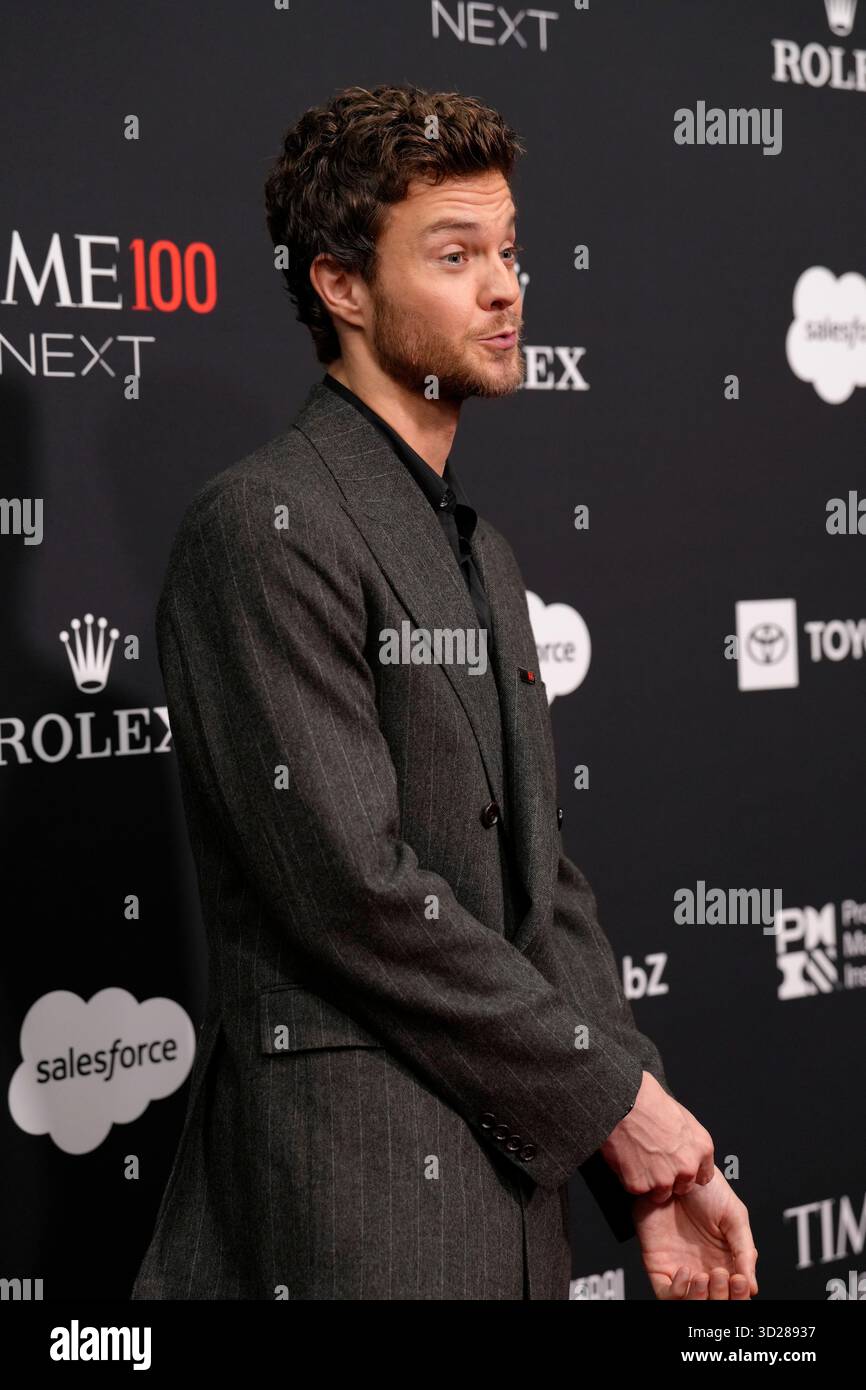 Jack Quaid attends the 2025 Time 100 Next, held at Current Pier 59 in ...