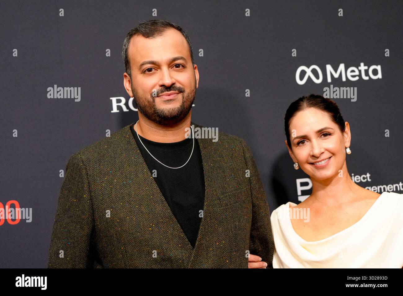 Arjav Ezekiel, Tracey Malechek-Ezekiel attends the 2025 Time 100 Next ...