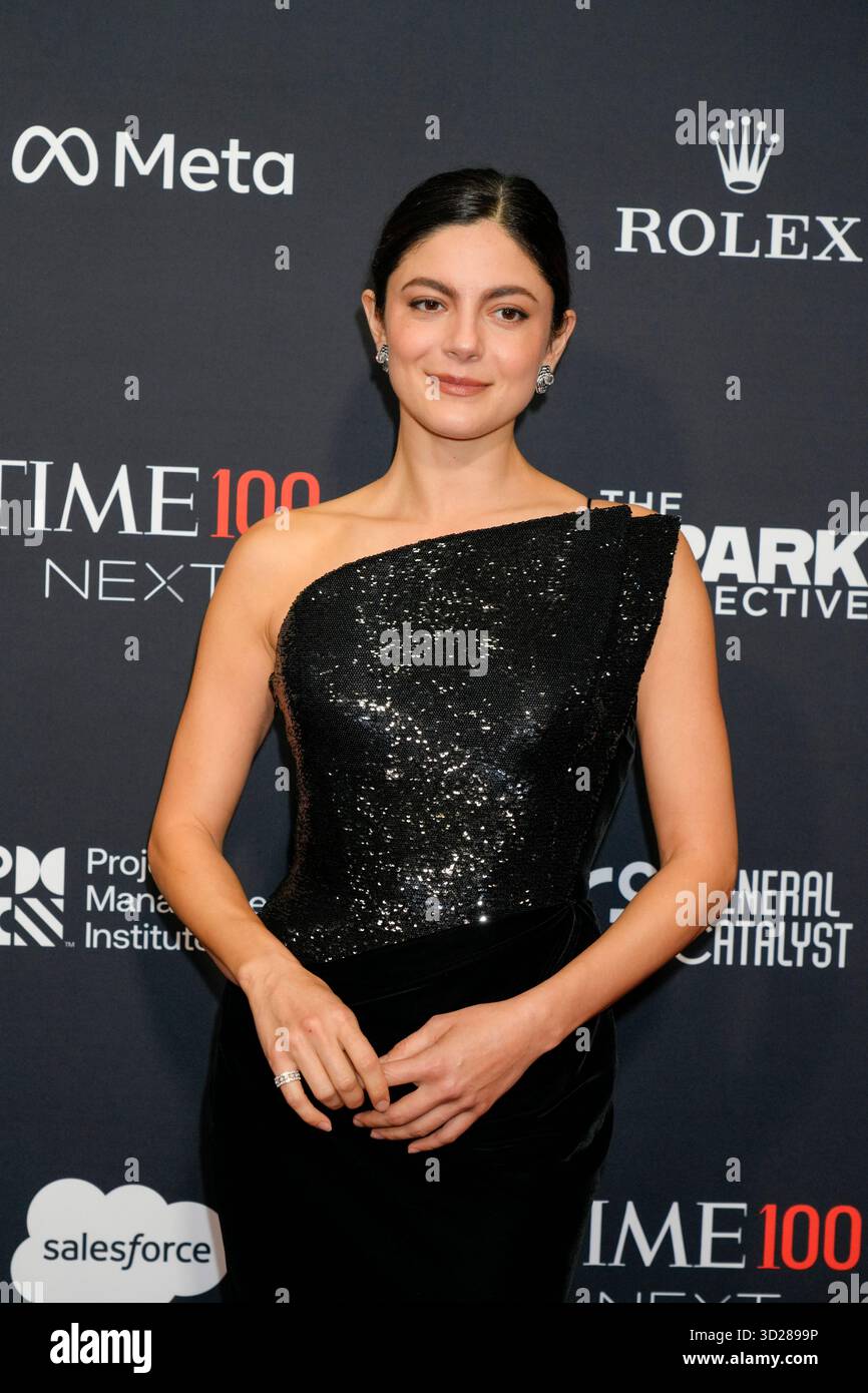 Monica Barbaro attends the 2025 Time 100 Next, held at Current Pier 59 ...