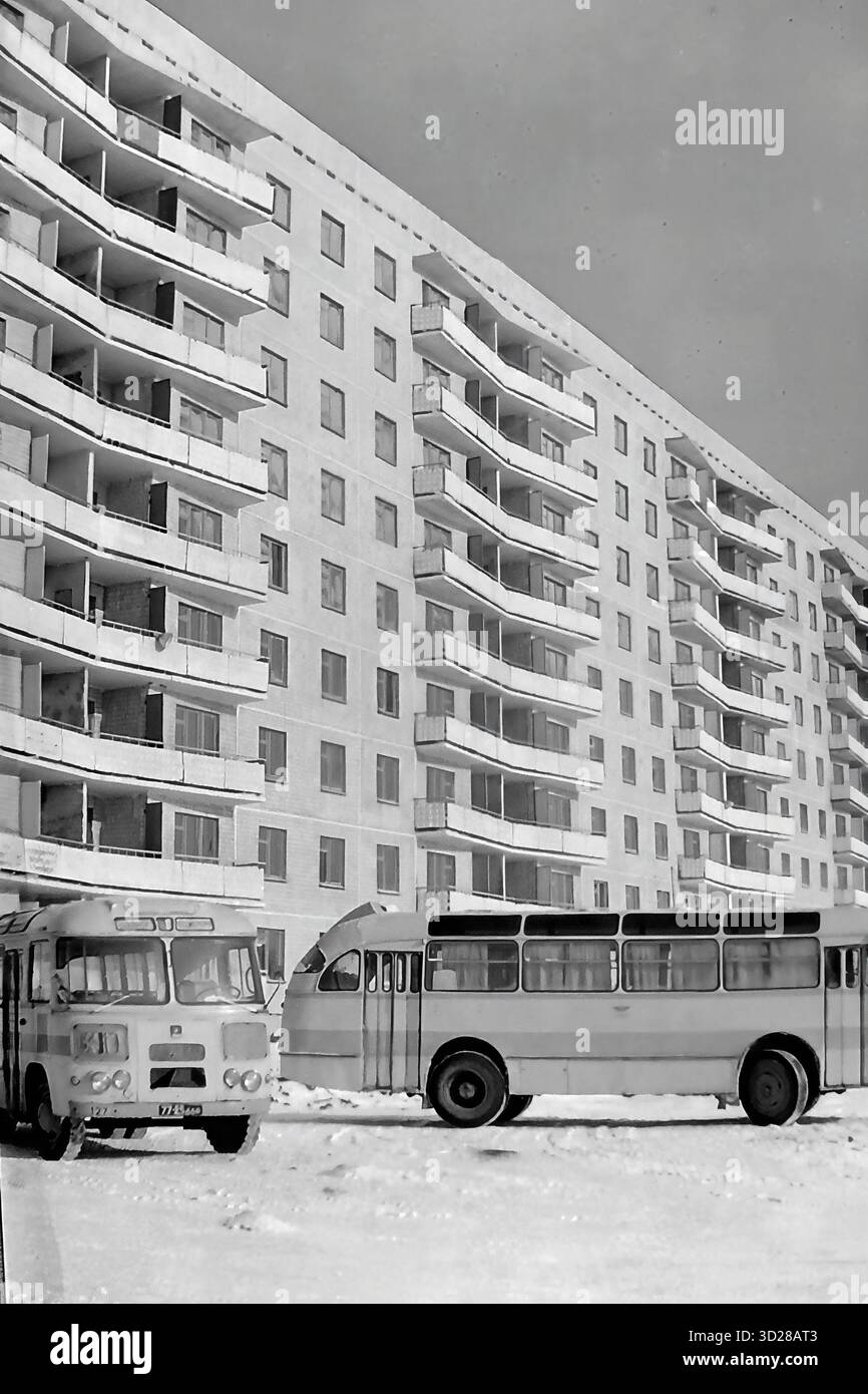 Archive black and white photo from the 1970s in Sloviansk, Ukrainian ...