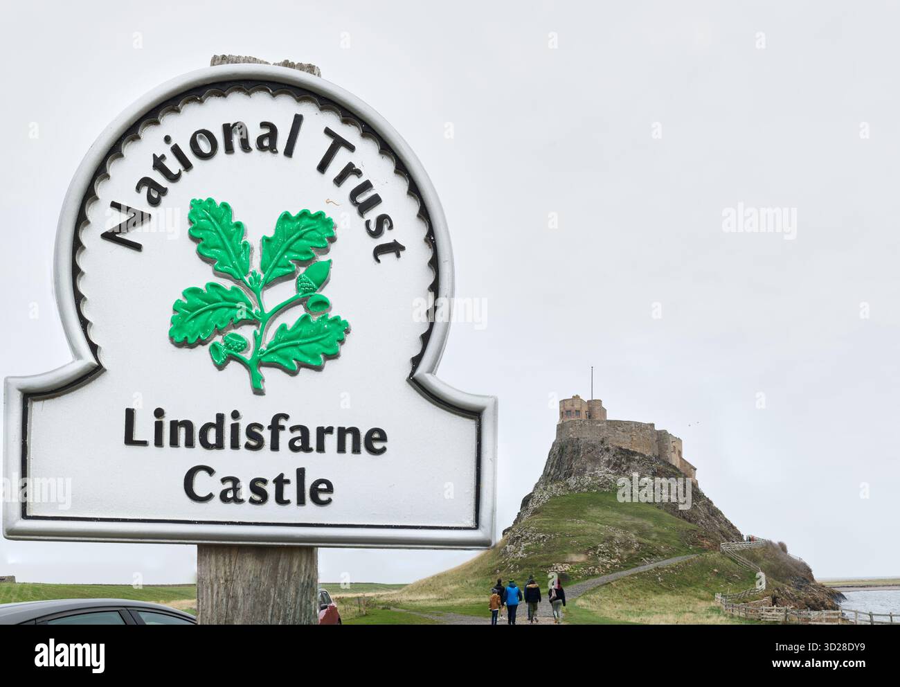 National Trust castle on Holy Island (Lindisfarne), England Stock Photo ...