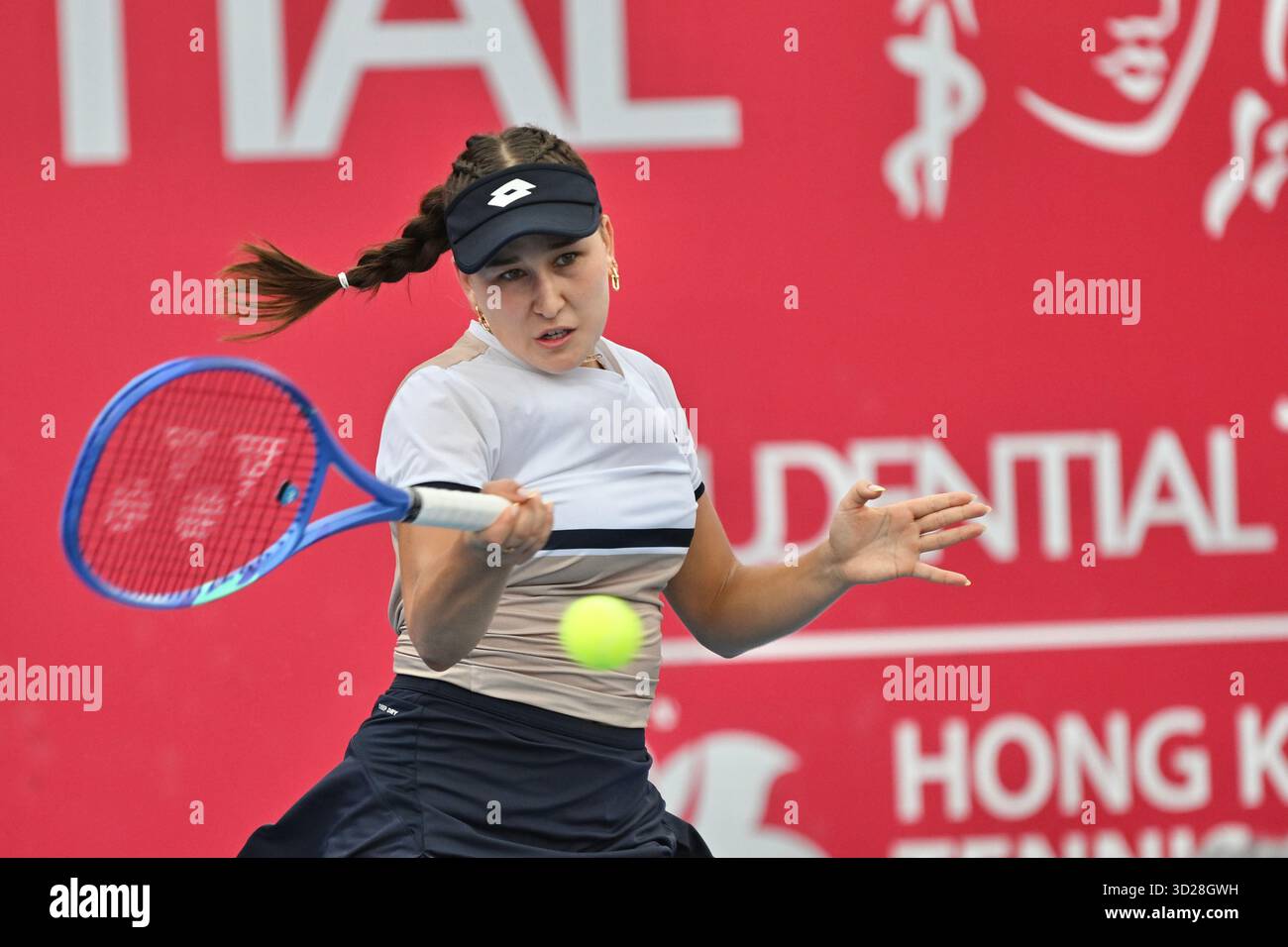 Russia tennis player Kamilla Rakhimova during a match at the Hong Kong ...