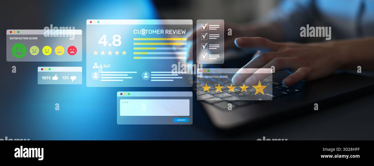 Customer Satisfaction and Feedback Analysis Interface with Rating and ...