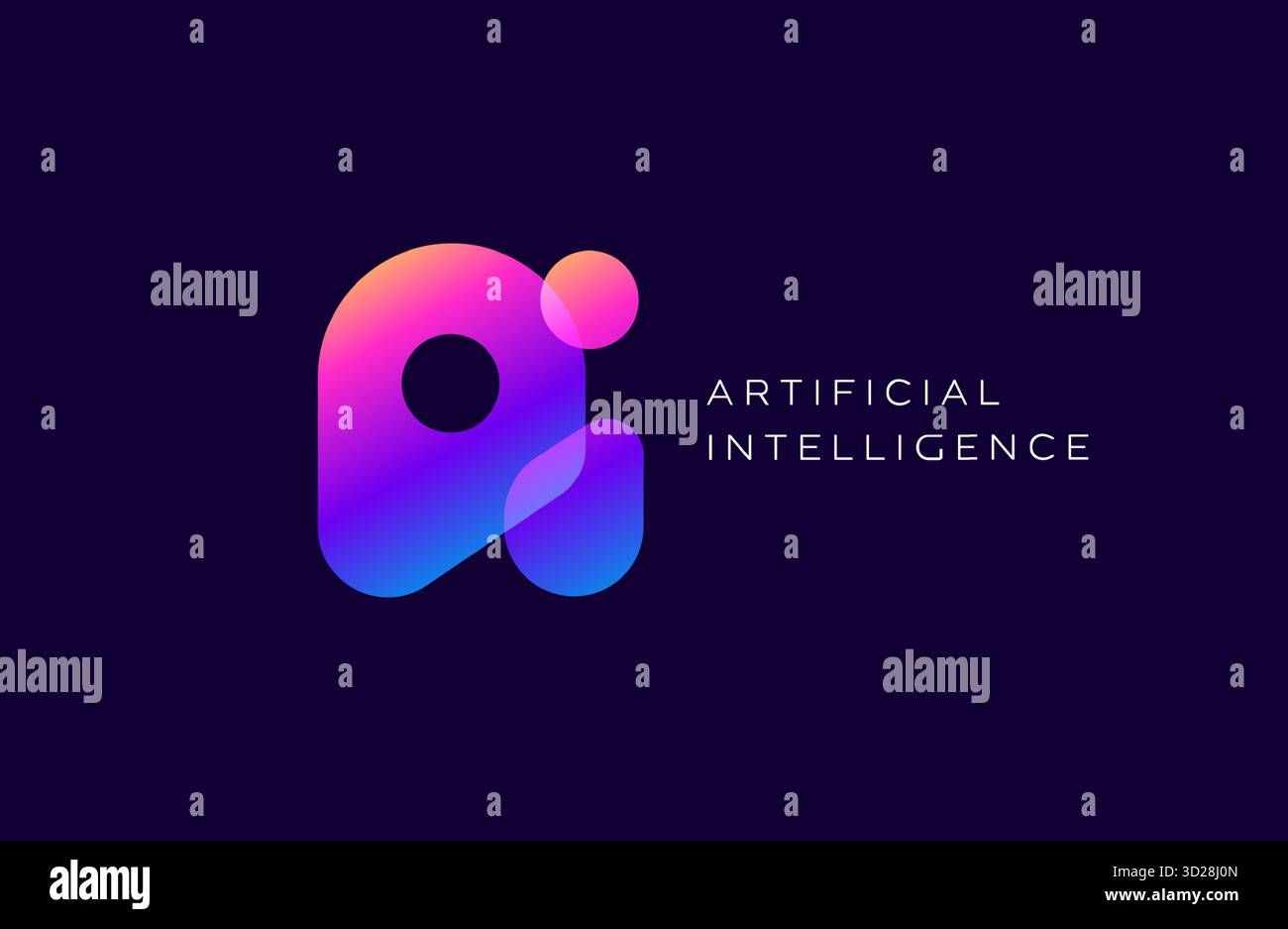 AI logo icon symbol sign. Artificial Intelligence button for web, app ...