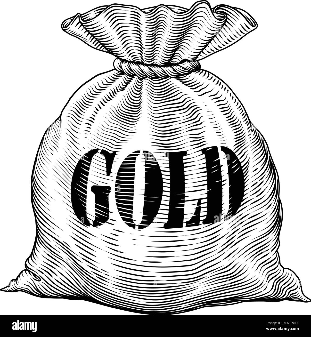 Sack bag gold concept Black and White Stock Photos & Images - Alamy