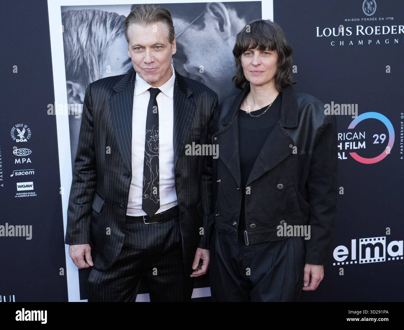 (L-R) Holt McCallany and Chloé Thévenin at the 2025 The American French ...